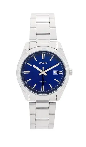 Casio Casio Stainless Steel Bracelet Watch Metallic Silver