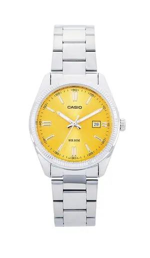 Casio Casio Stainless Steel Bracelet Watch Metallic Silver