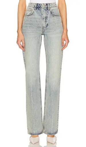 GRLFRND Melanie High Rise Boot Cut Jeans - Blue