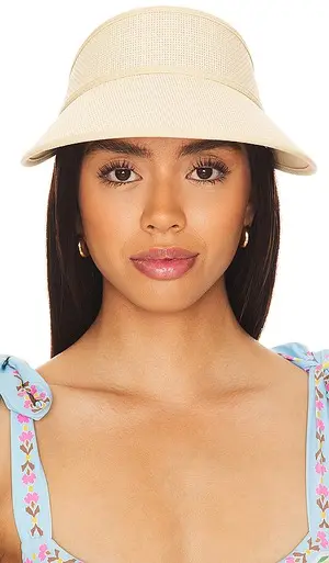 Brixton Newport Straw Visor - Tan