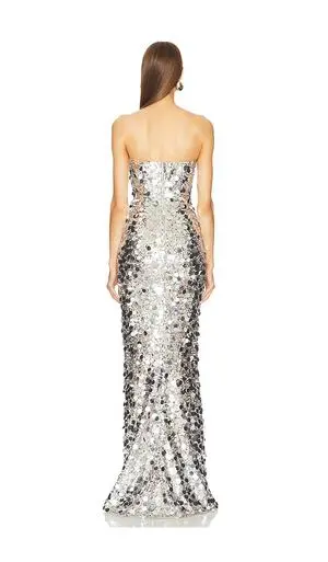 BRONX BANCO Farah Strapless Gown