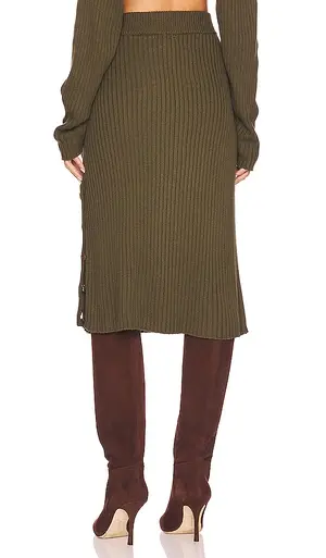 BOBI Rib Midi Skirt