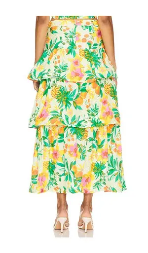 Astr The Label Tiered Floral Print Maxi Skirt