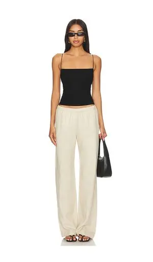 Enza Costa Silk Knit Strappy Essential Tank - Black