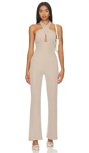 Majorelle Halterneck Jumpsuit With Front Cutout