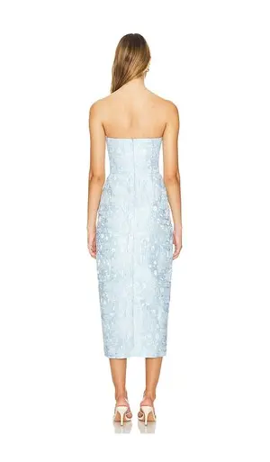 Amanda Uprichard Jacquard Strapless Dress - Blue