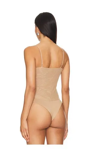 L'Agence Gelina Ruched Bodysuit - Tan