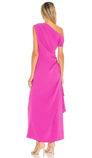 ELLIATT Gwenyth One-shoulder Ruched Crepe Dress