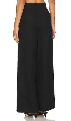 Bardot Enya Linen Pant - Black