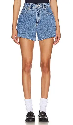 Abrand Denim Frill Shorts For Women
