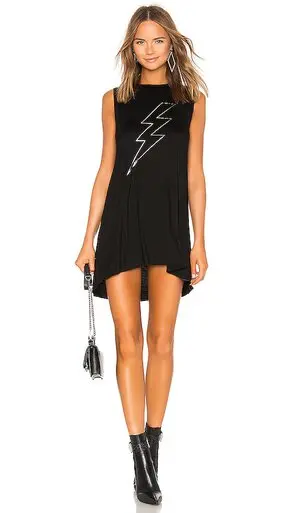 Lauren Moshi Deanna Sleeveless Graphic Dress - Black