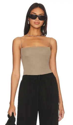 Enza Costa Essential Strappy Tank - Beige