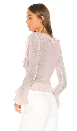 Lpa Ruffle Sweater Cardigan