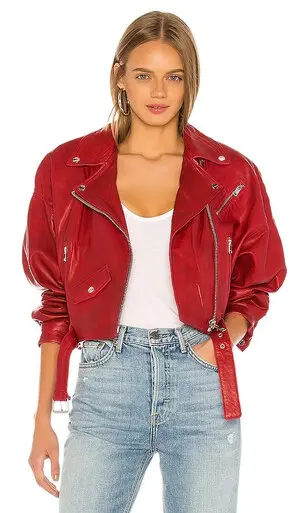 LAMARQUE X Revolve Dylan Leather Jacket - Red