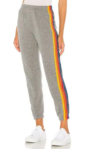 Aviator Nation 5 Stripe Sweatpants - Grey