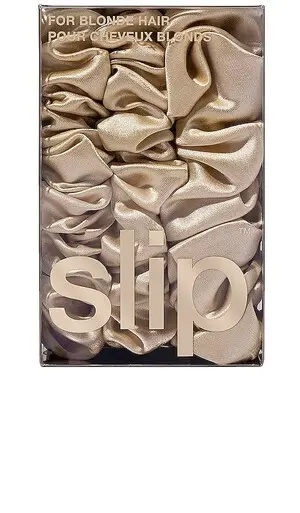Slip Midi & Large Scrunchie Set Of 3 - Beige