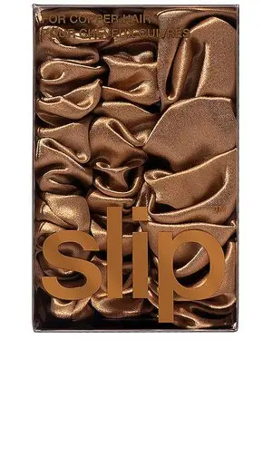 Slip Midi & Large Scrunchie Set Of 3 - Brown