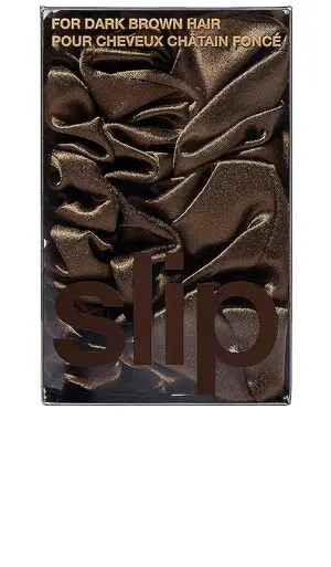Slip Midi & Large Scrunchie Set Of 3 - Chocolate