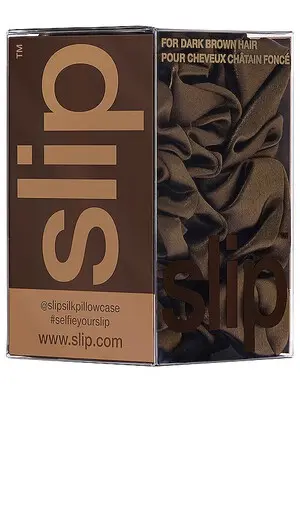 Slip Midi & Large Scrunchie Set Of 3 - Chocolate