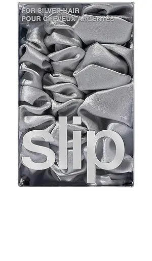 Slip Midi & Large Scrunchie Set Of 3 - Grey