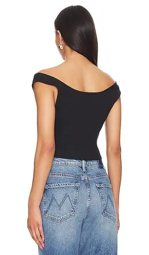 Free People Sally Solid Corset Top - Black