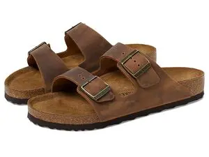 BIRKENSTOCK Birkenstock Arizona Oiled Leather Sandals Tan