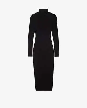 Isabel Marant Vanessa Fitted Long Sleeve Dress - Black