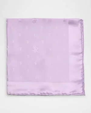 Stefano Ricci Tonal Sr Silk Pocket Square - Dark Violet