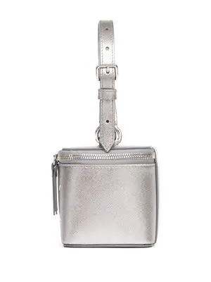 MAISON MARGIELA Micro Cube Leather Tote - Silver