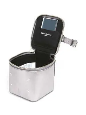 MAISON MARGIELA Micro Cube Leather Tote - Silver