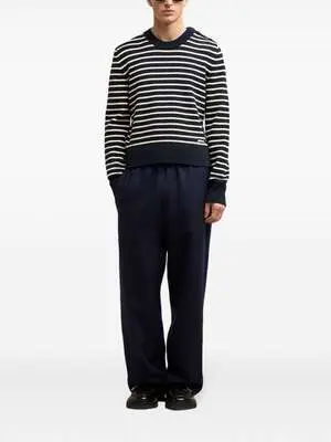 Ami Striped-pattern Sweater - Blue