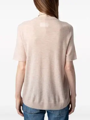 Zadig&Voltaire Ida Crystals Cashmere Top