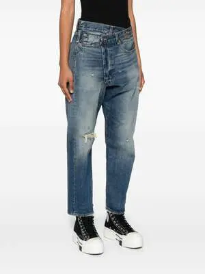 R13 Crossover Distressed Jeans