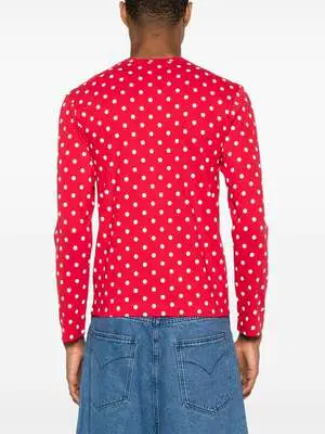 Play Comme Des Garcon Polka-dot T-shirt - Red