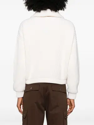 Herno Wool Zipped Cardigan - White