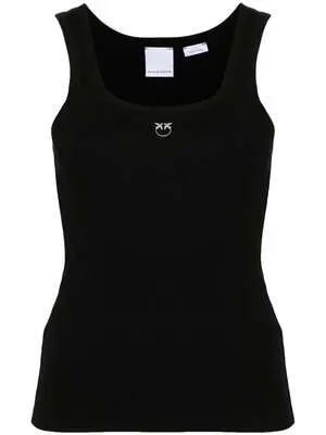 Pinko Logo-print Tank Top - Black
