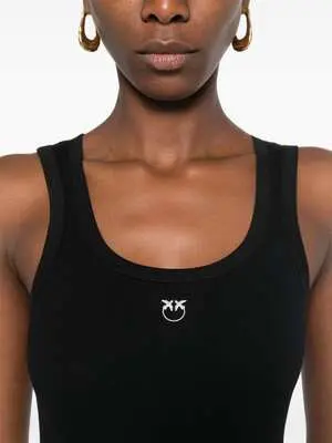 Pinko Logo-print Tank Top - Black