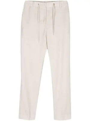 Eleventy Lurex Chambray Slim Trousers