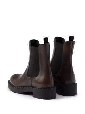 Prada 50mm Leather Chelsea Boots