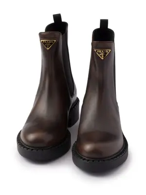 Prada 50mm Leather Chelsea Boots