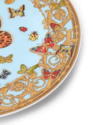 Versace Le Jardin Porcelain Plate - Blue