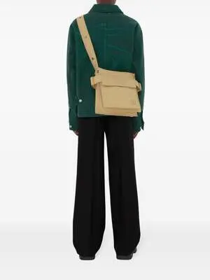 Burberry Logo-embroidered Messenger Bag - Neutrals