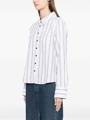 REFORMATION Sky Stripe-print Linen Shirt