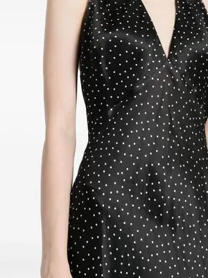 reformation black and white polka dot dress Reformation Silk Polka Dot Dress In Black - 25% Off
