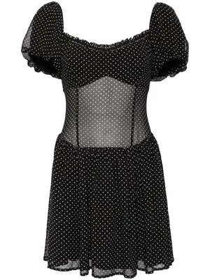 reformation davonne mini dress Reformation | Dresses | Reformation Davonne Mini Dress Sz6 Black Polka Dots