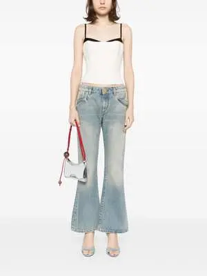 REFORMATION Melanie Sweetheart Neck Top - Neutrals