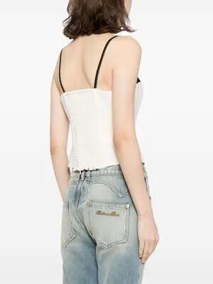 REFORMATION Melanie Sweetheart Neck Top - Neutrals