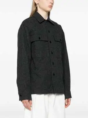 JIL SANDER Mélange Flannel Overshirt