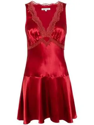 REFORMATION Belva Silk-satin Mini Dress