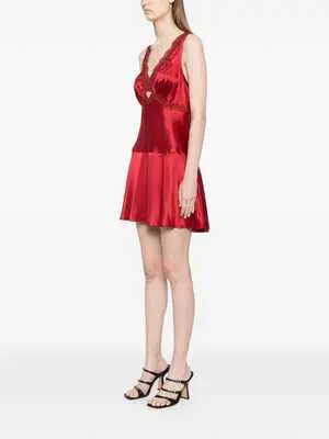 REFORMATION Belva Silk-satin Mini Dress